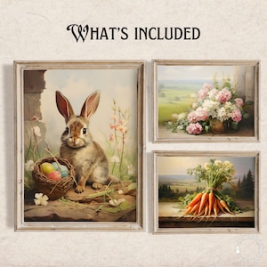 Easter Wall Art Bundle of 12 Pictures, Spring Printable Wall Art Set of ...