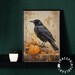 Fall Crow Printable Painting for Halloween Wall Decor, Crow Art ...