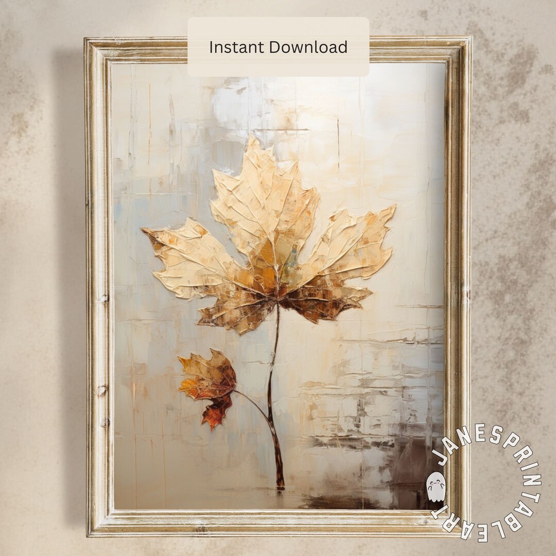 Minimalist Fall Digital Print to Download, Neutral Farmhouse Fall Decor ...