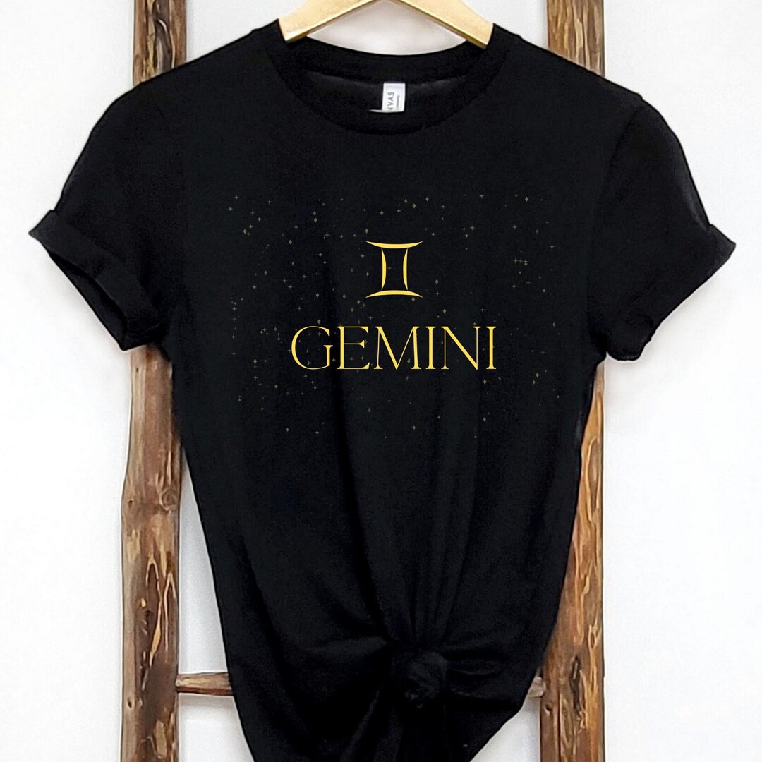 Gemini Zodiac Sign T-shirt, Gemini Zodiac Symbol With Stars Shirt ...