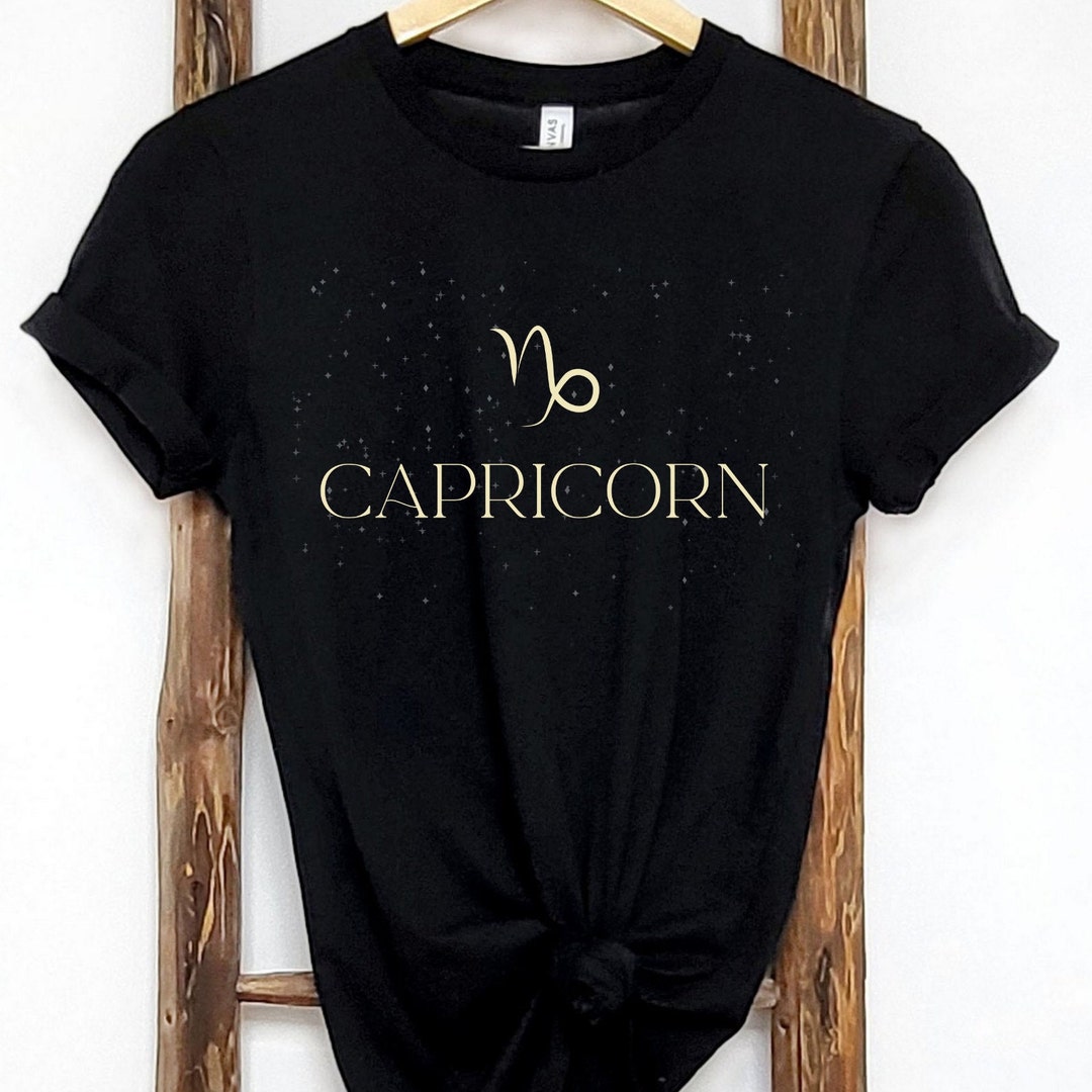 Capricorn Zodiac Sign T Shirt Capricorn Zodiac Symbol With Stars