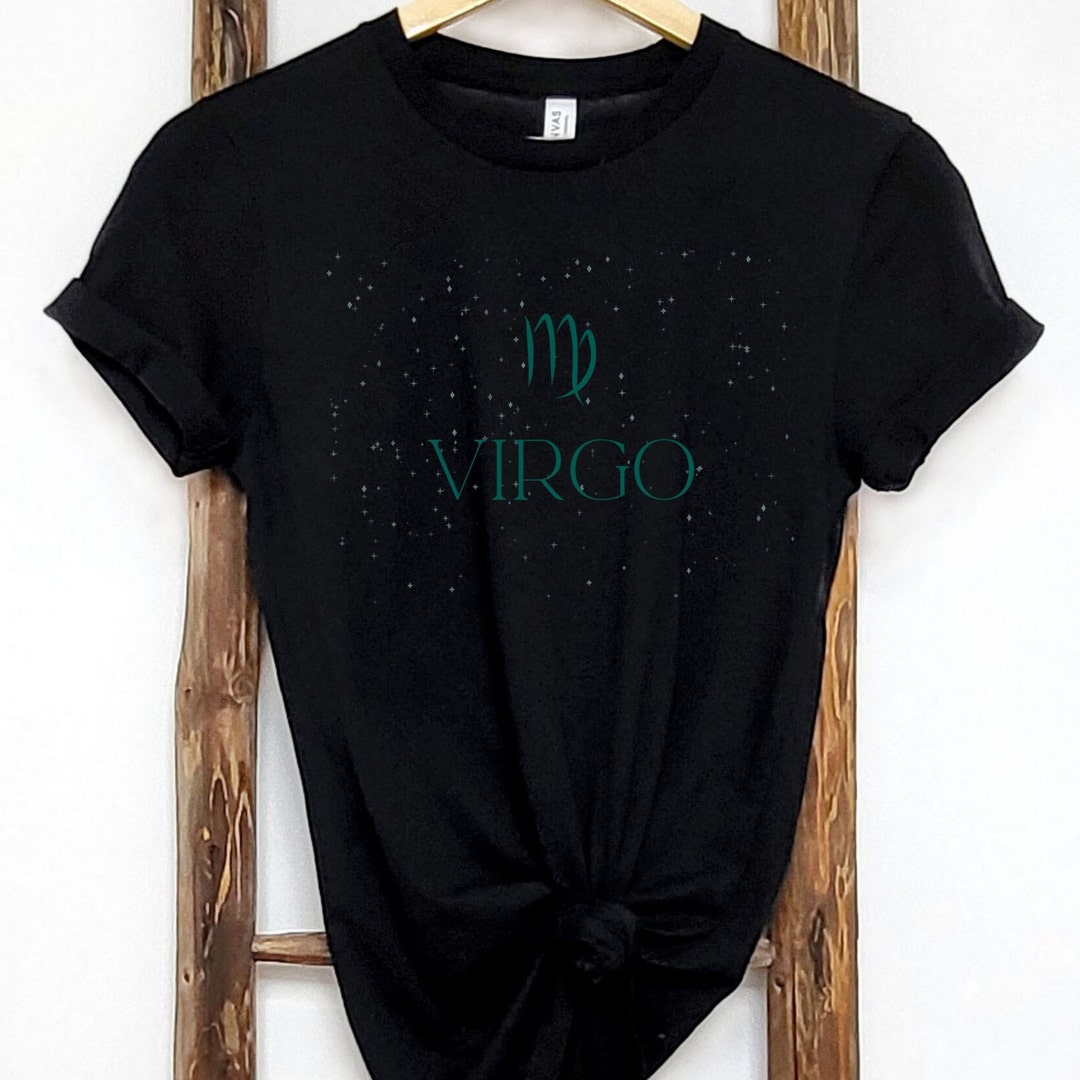 Virgo Zodiac Sign T Shirt Virgo Zodiac Symbol With Stars Shirt