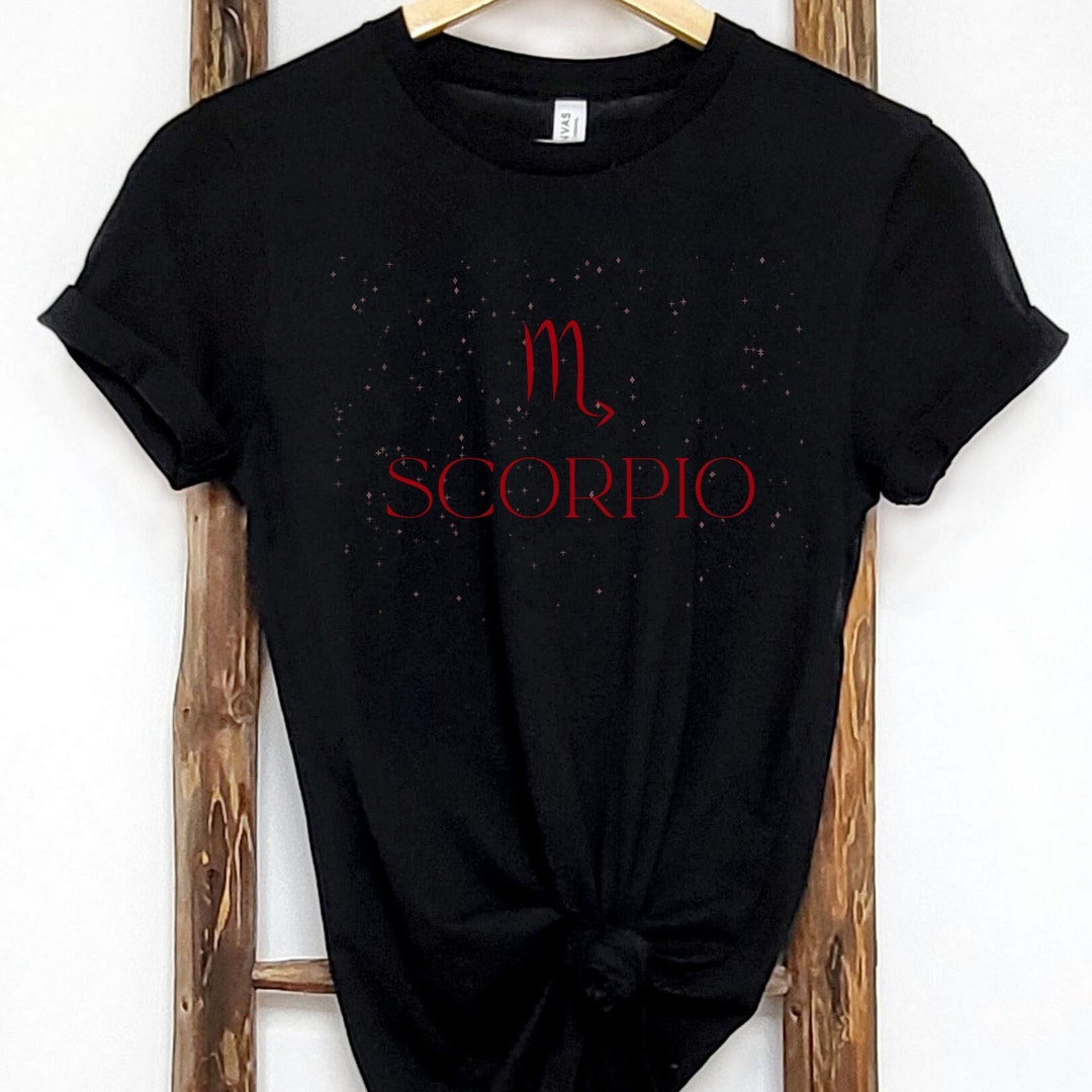 Scorpio Zodiac Sign T-shirt, Scorpio Zodiac Symbol With Stars Shirt ...