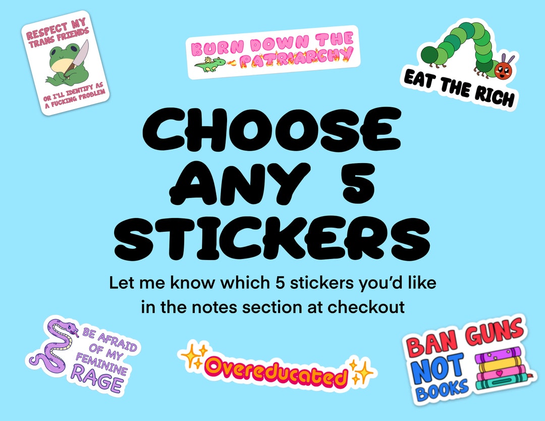 Choose Any 5 Stickers | Mix and Match Bundle Pack | Witchy, Social ...