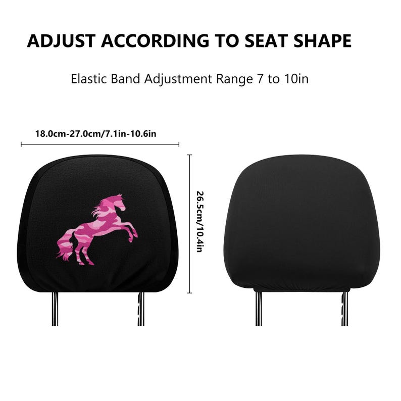 Bronco Headrest Covers for Ford Bronco Pink Horse White Bronco ...