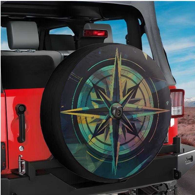 Compass Abstract Colorful Spare Tire Covers sold by Private Darci | SKU 93098592 | 65% OFF ...