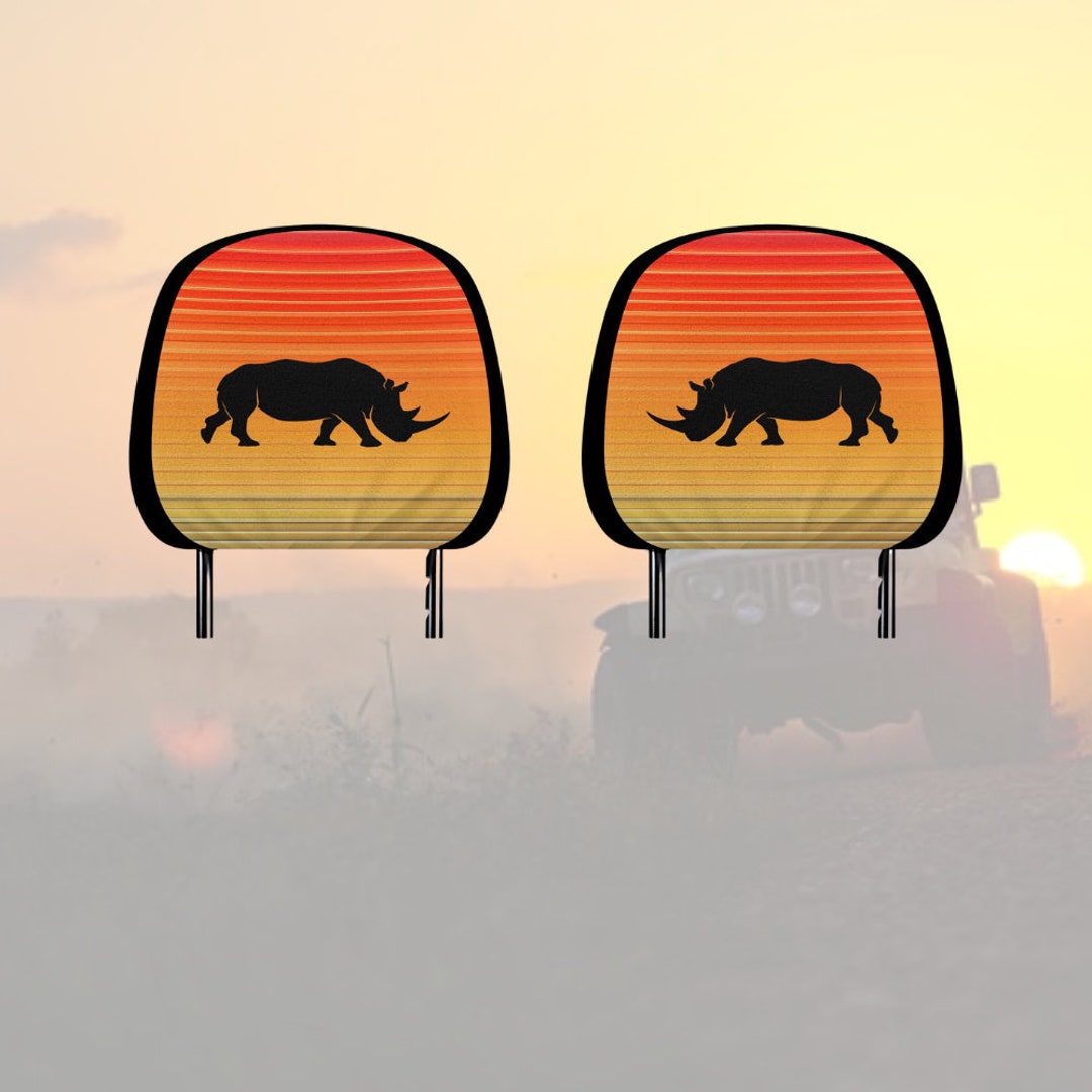 Car Headrest Covers Rhino Car Accessories Birthday Gift for Chevrolet ...