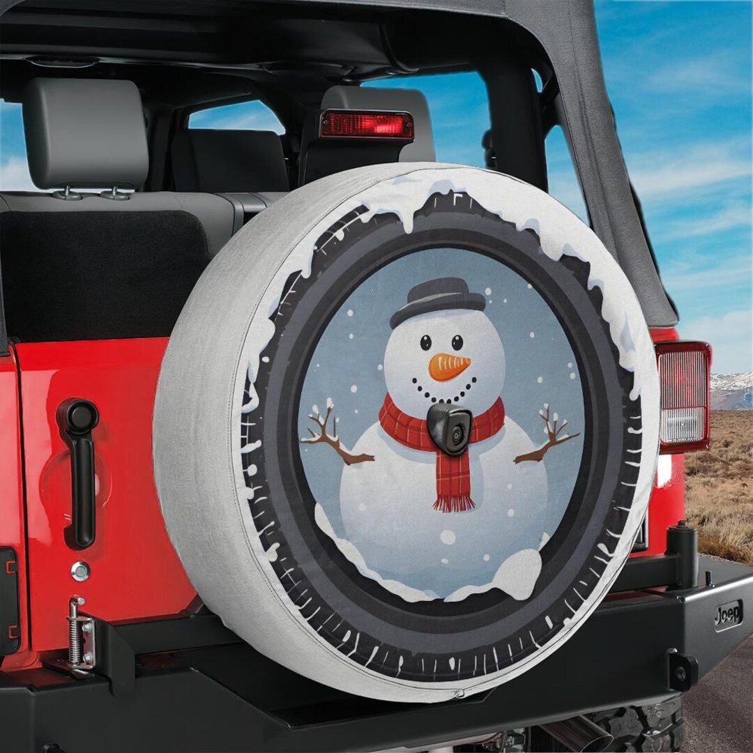 Spare Tire Cover Snowman Christmas Gift Holiday Decoration for Jeep ...