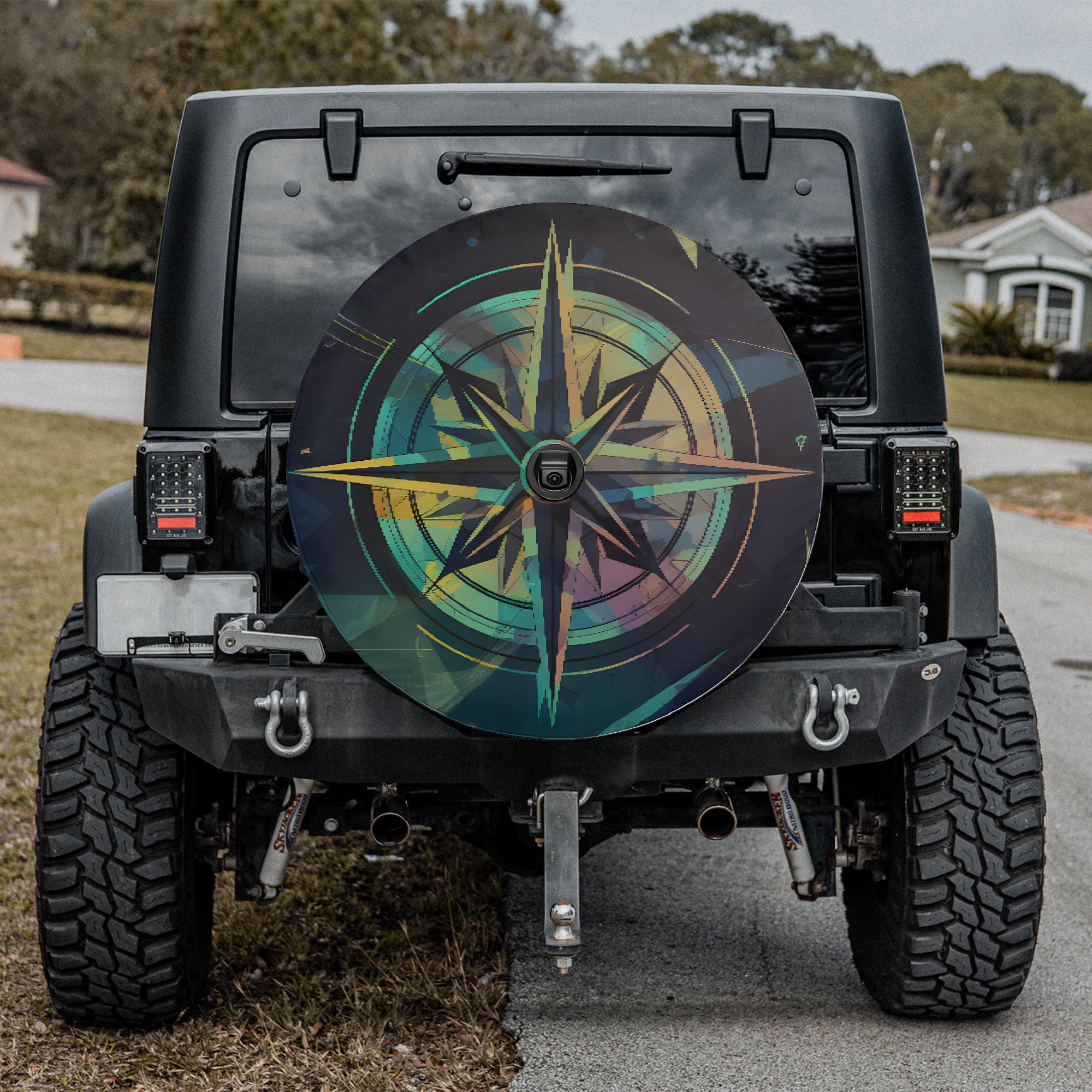 Compass Abstract Colorful Spare Tire Covers sold by Private Darci | SKU 93098592 | 65% OFF ...