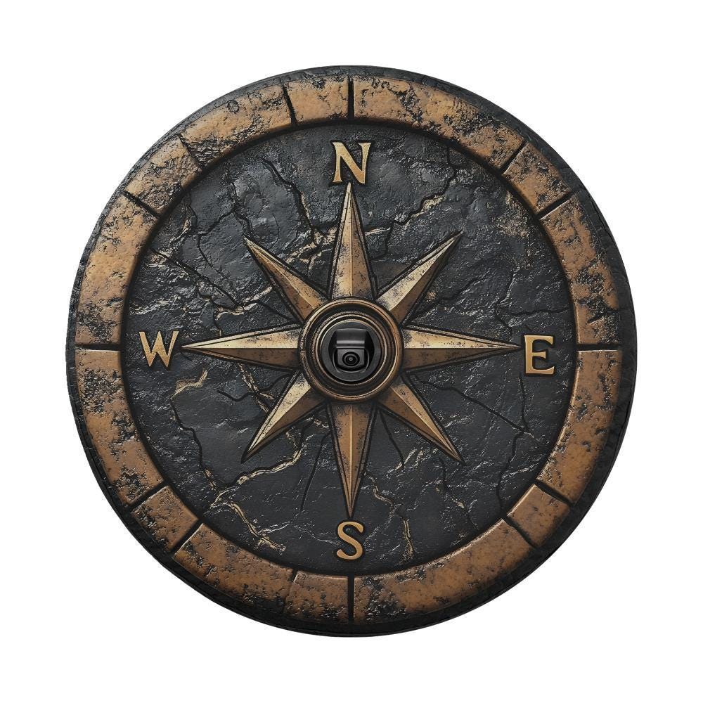 Spare Tire Cover Compass Black Stone Bronze Metal Classic for Jeep Ford ...