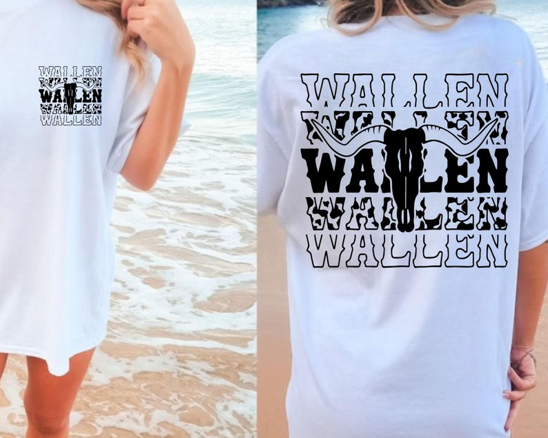 Wallen Svg Wallen All Black Bullskull Svg, Wallen Cowboy Png, Retro ...