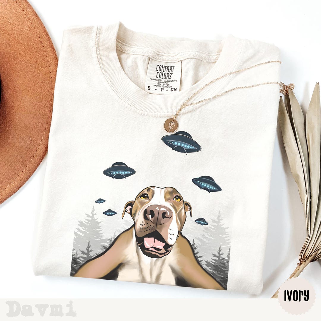 Pitbull Selfie With Ufos Shirt, Pittie Mom Dad Gift, House Hippo ...