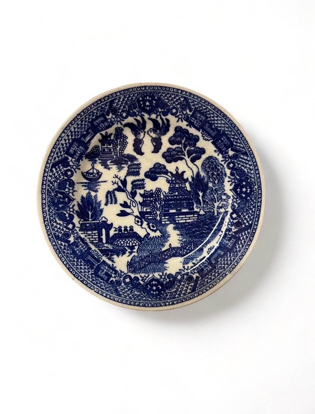 Vintage Blue Willow Pattern Plate - Classic Blue and White Ceramic - Etsy