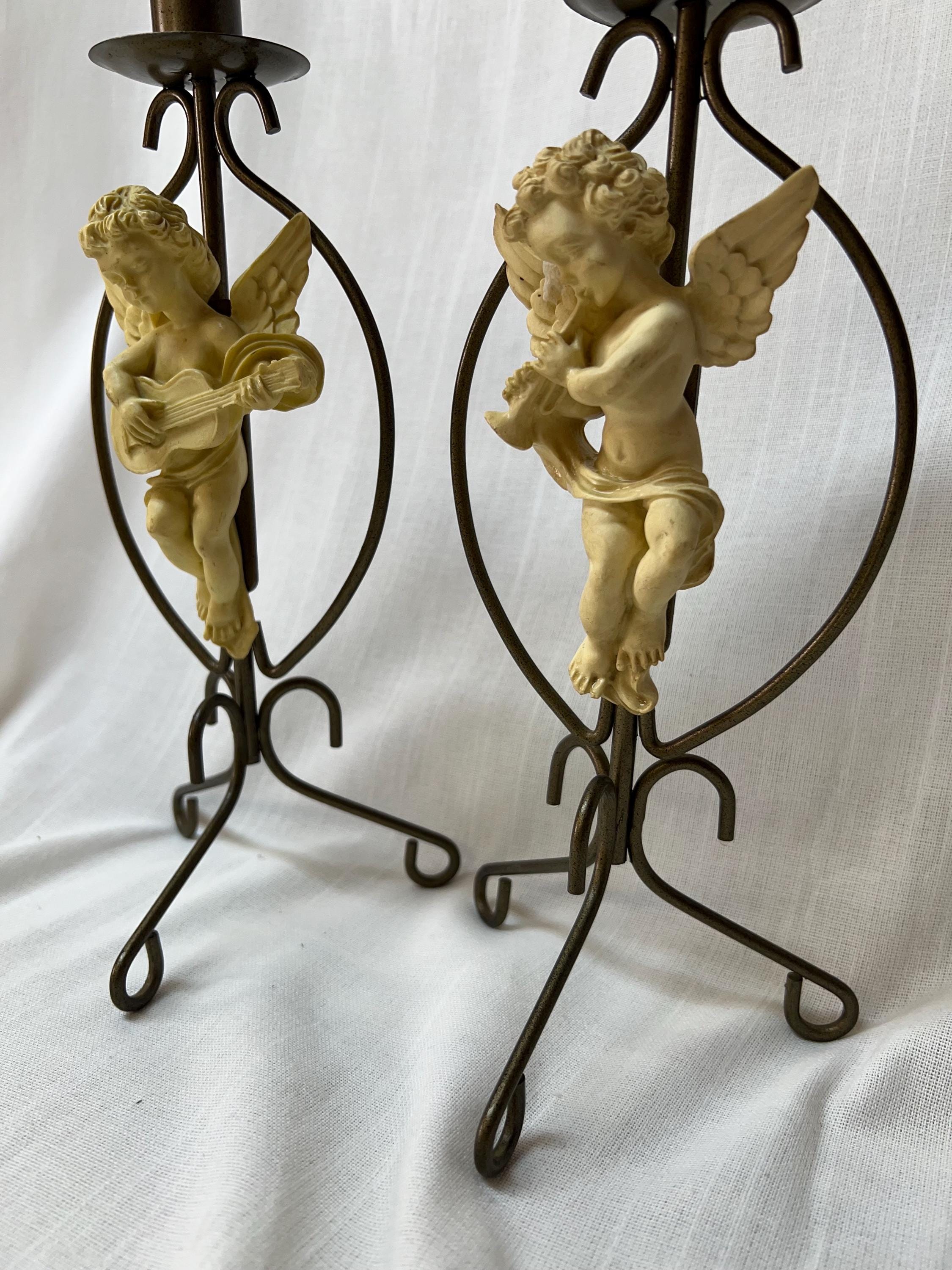 Antique Cherub Candlestick Holders - Set of 2 - Etsy