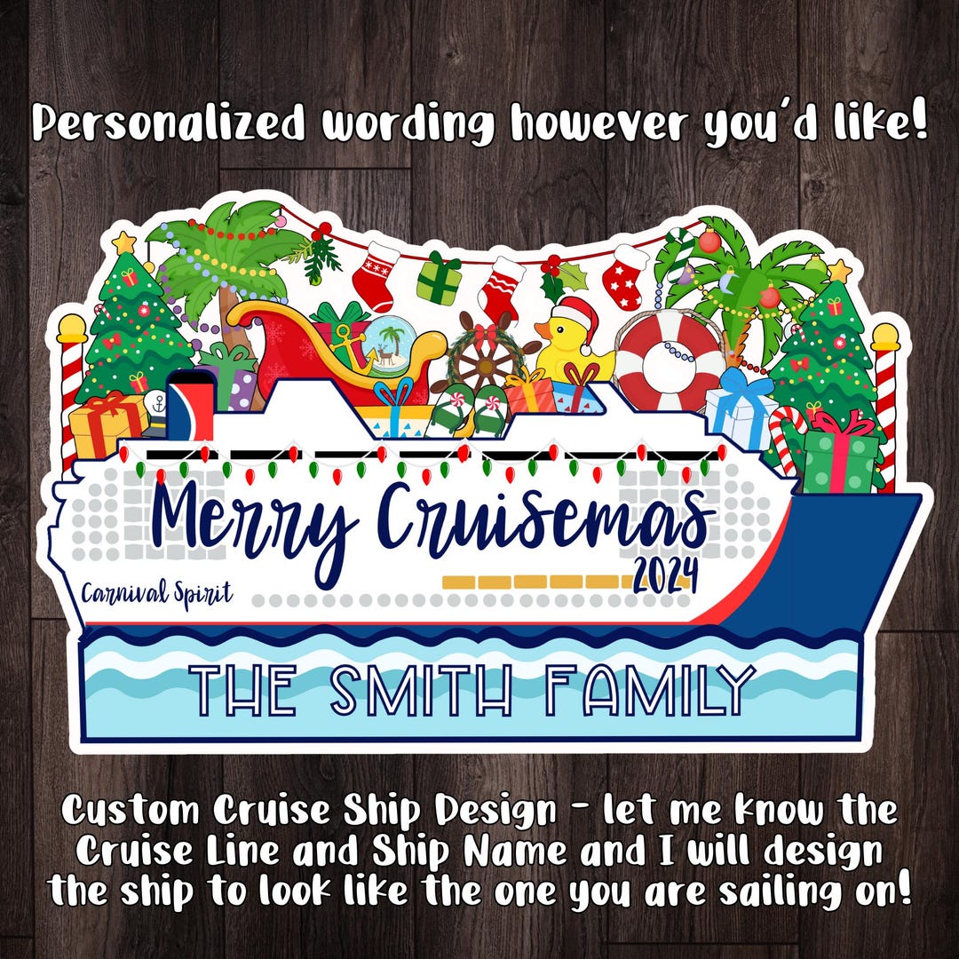 Christmas Cruise Magnet Door Decorations Christmas Very Merry Christmas ...