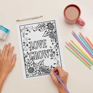 10 Positive Affirmations Coloring Pages, Adult Teen Coloring Sheets ...