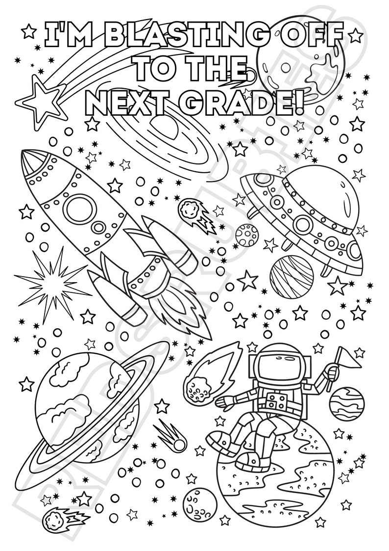 End of School Year Printable Coloring Sheet Bundle, Teacher's Last Day ...