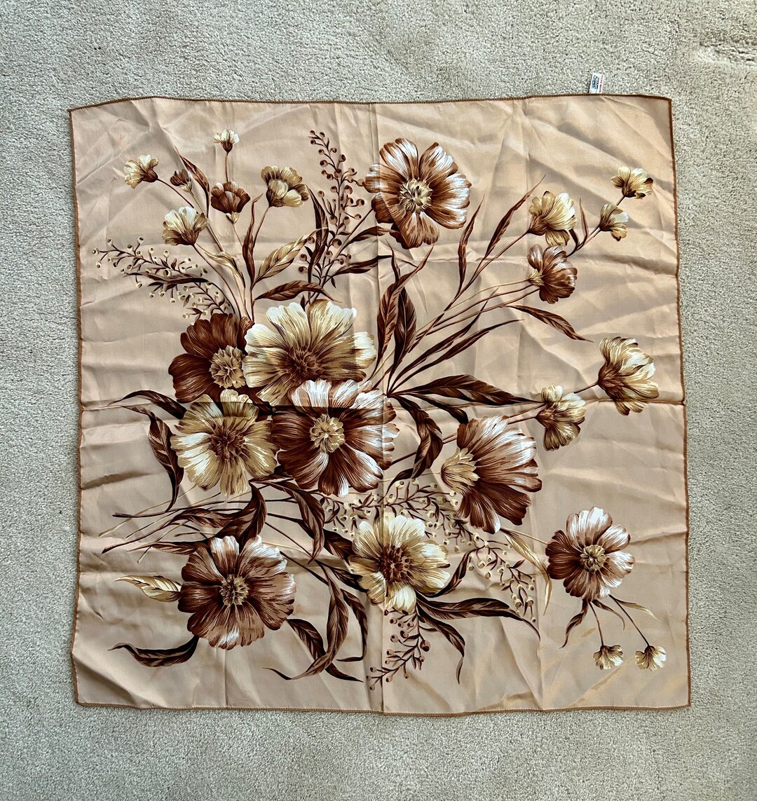 RARE Vintage St Michael Head Scarf, Antique Satin Scarves, Unique Old ...