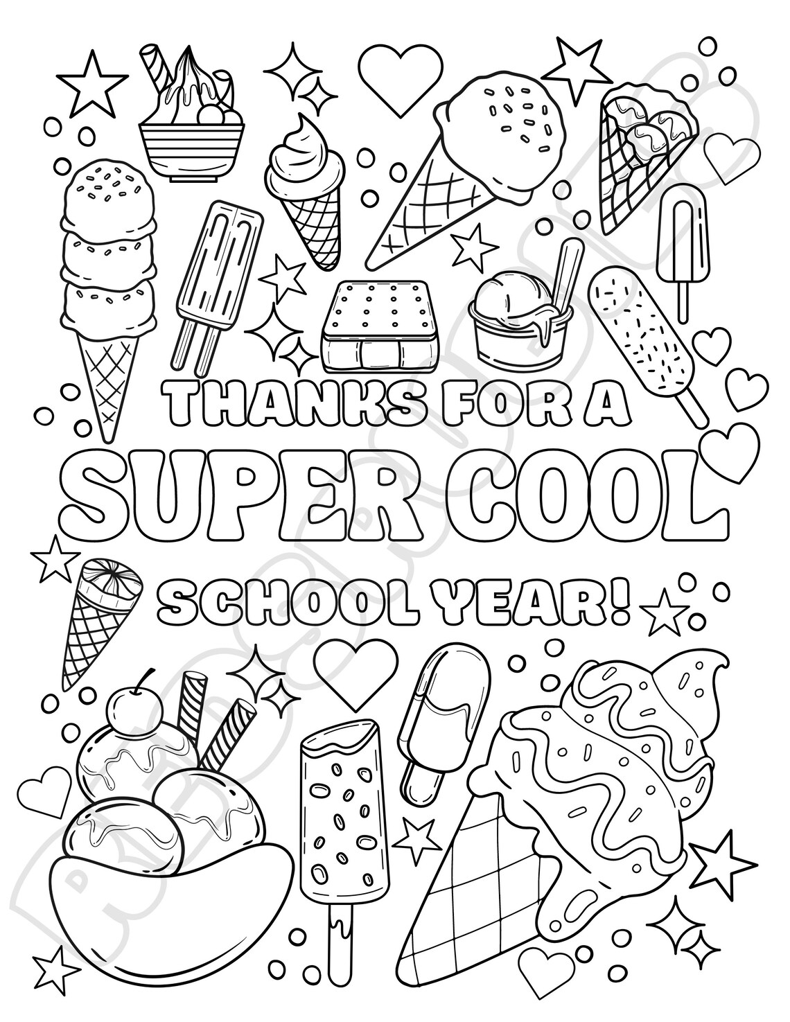 End of School Year Printable Coloring Sheet Bundle, Teacher's Last Day ...