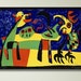 Joan Miro Dog Barking at the Moon Wall Art Poster Canvas Print, Joan ...