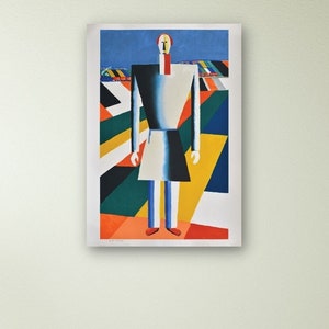 Kazimir Malevich Man in Suprematistic Wall Art, Kazimir Malevich Canvas ...