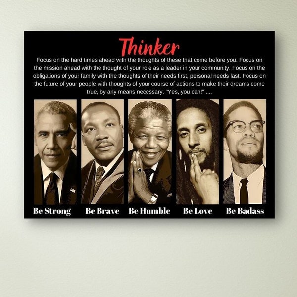 Malcolm X and Martin Luther King Poster - Etsy