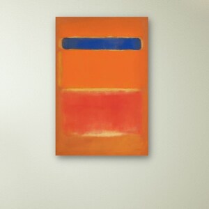 Mark Rothko Blue Over Red Wall Art Poster Canvas Print, Mark Rothko ...