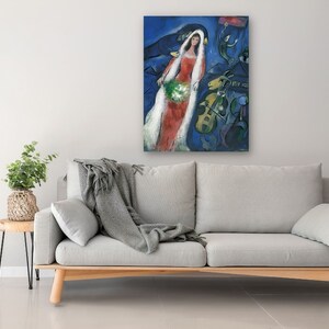 Marc Chagall the Bride, Marc Chagall Canvas Wall Art, Marc Chagall ...