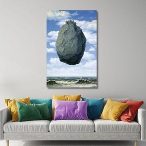 René Magritte Castle of the Pyrenees Wall Art Canvas Print, Surrealist ...