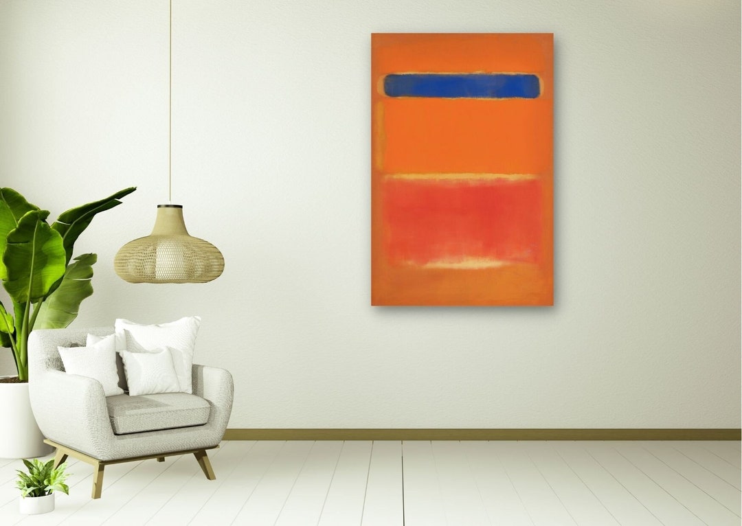Mark Rothko Blue Over Red Wall Art Poster Canvas Print, Mark Rothko ...