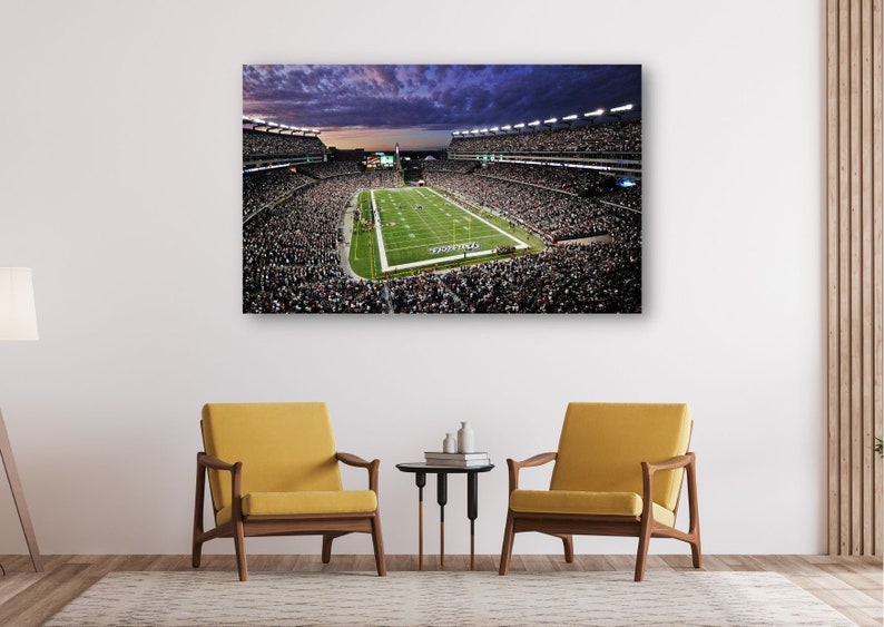 Gillette Stadium American Football Canvas Wall Art Design poster Print ...