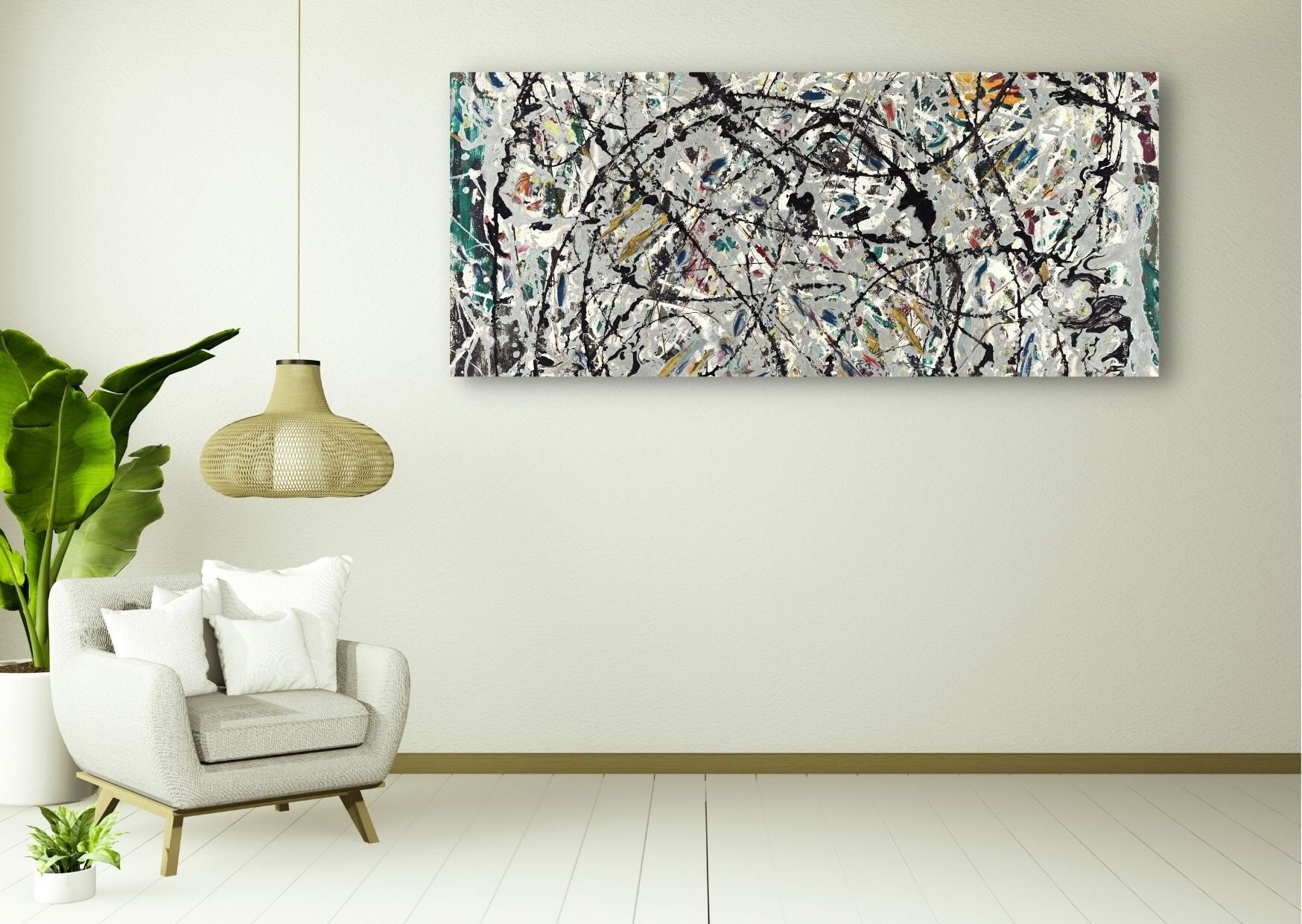 Jackson Pollock No: 5 1948, Abstract Expressionist Canvas Wall Art ...