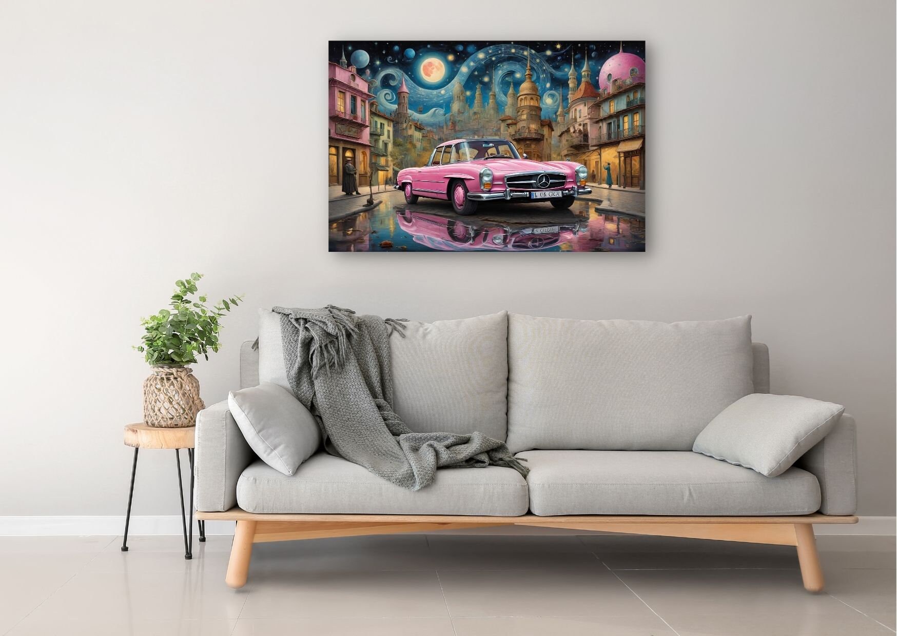 Mercedes Abstract Art, Mercedes Colorful Wall Art Poster, Classic ...
