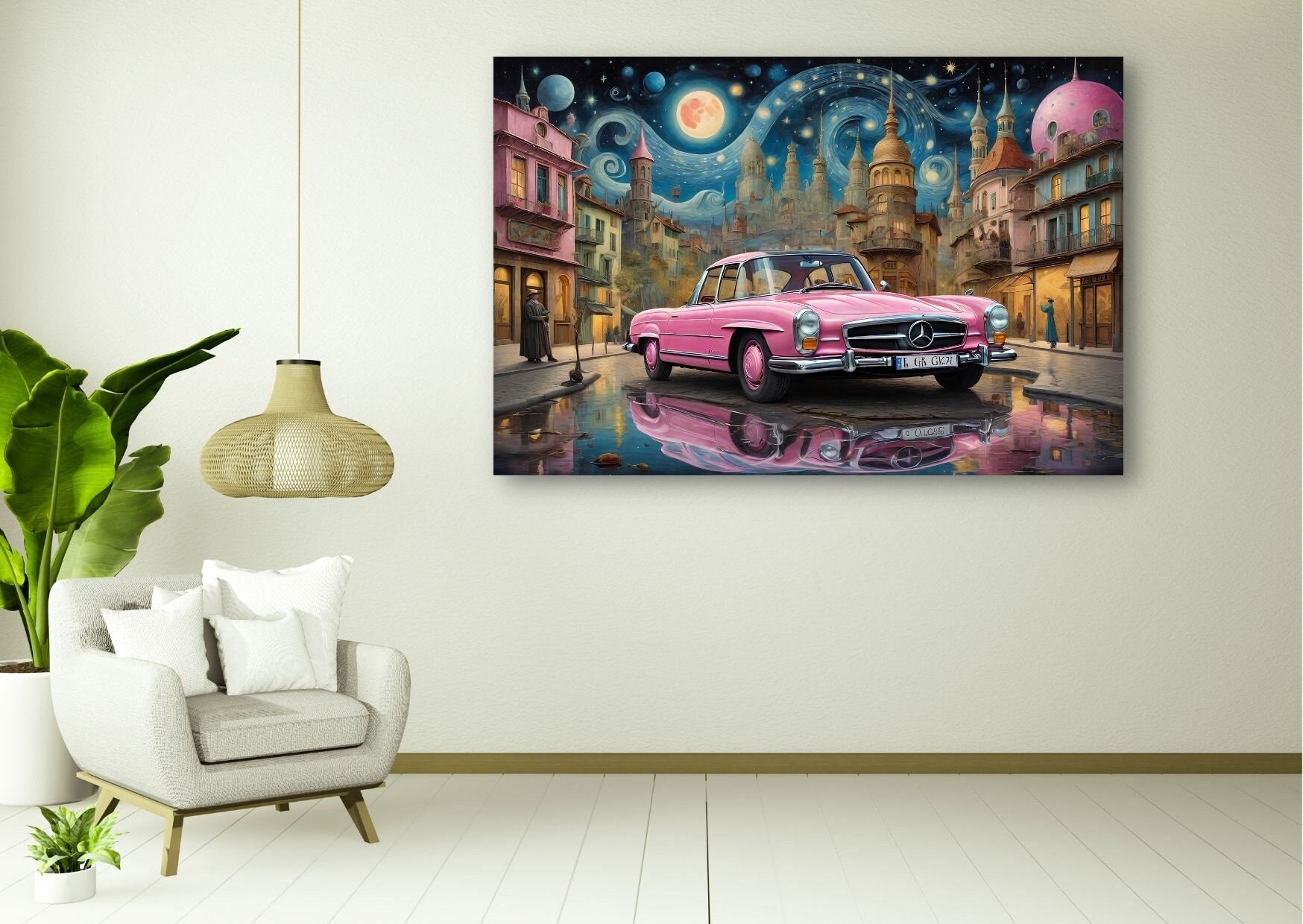 Mercedes Abstract Art, Mercedes Colorful Wall Art Poster, Classic ...