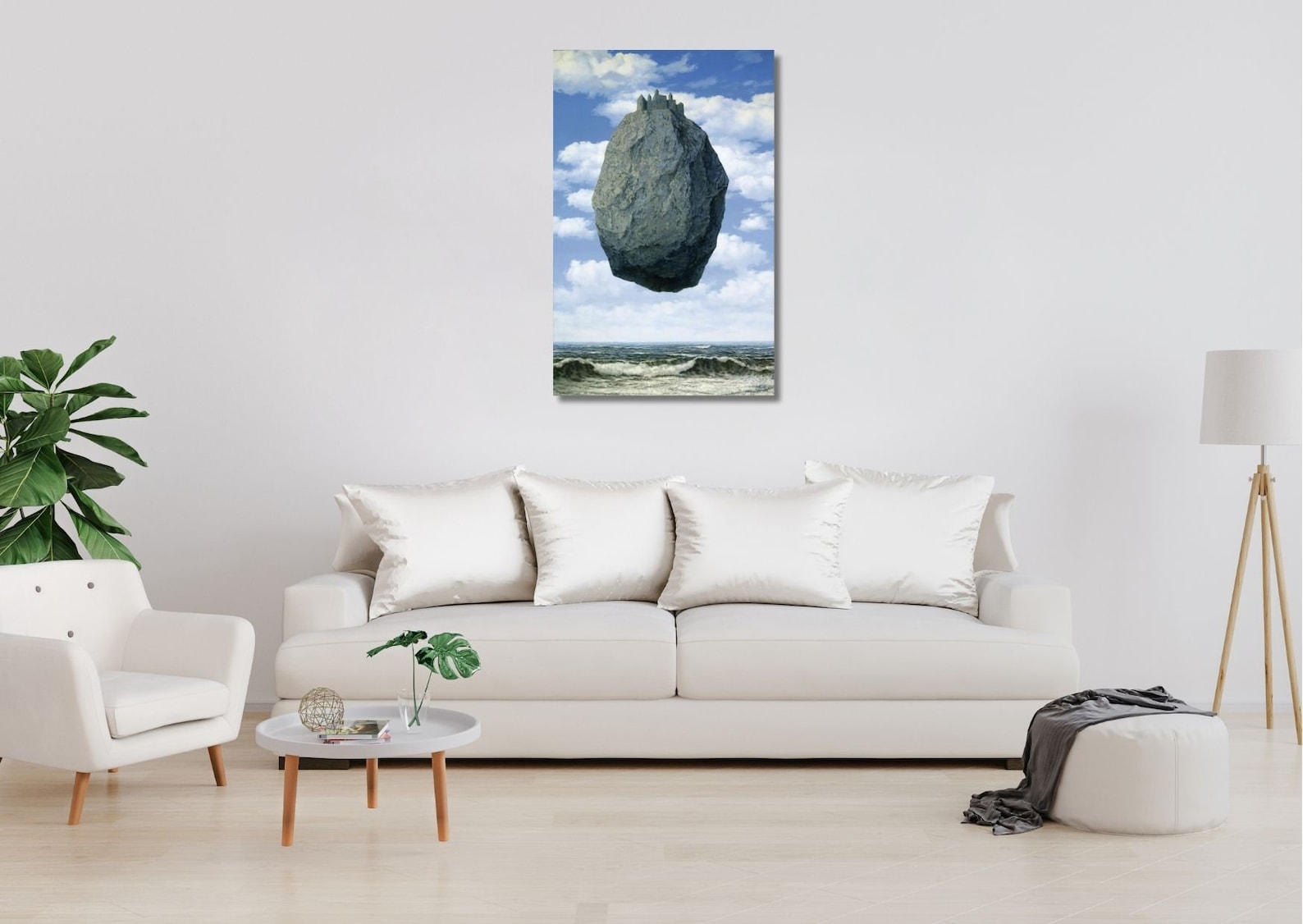 René Magritte Castle of the Pyrenees, Rene Magritte Wall Art Canvas ...