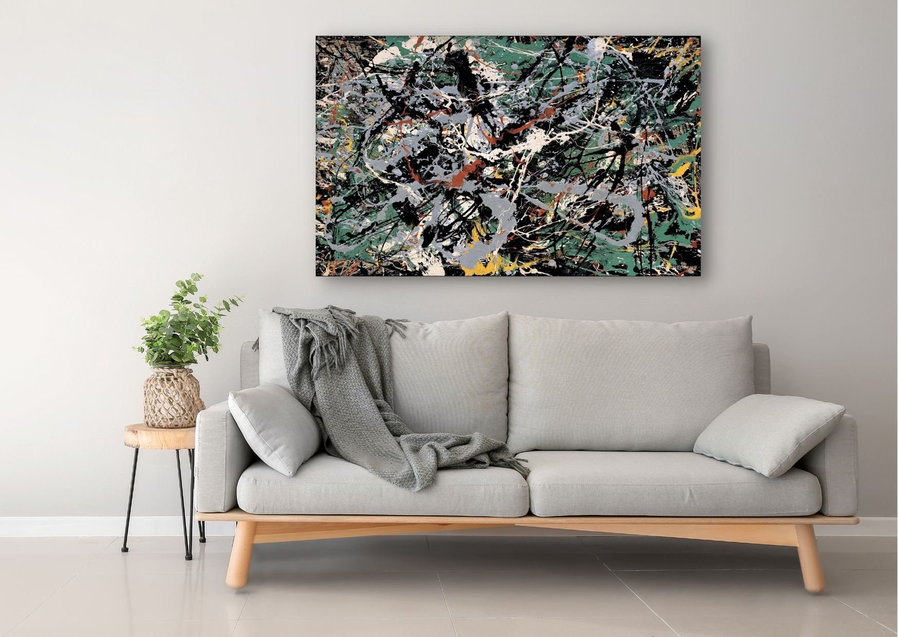 Jackson Pollock Wall Art, Abstract Expressionist Canvas Wall Art ...