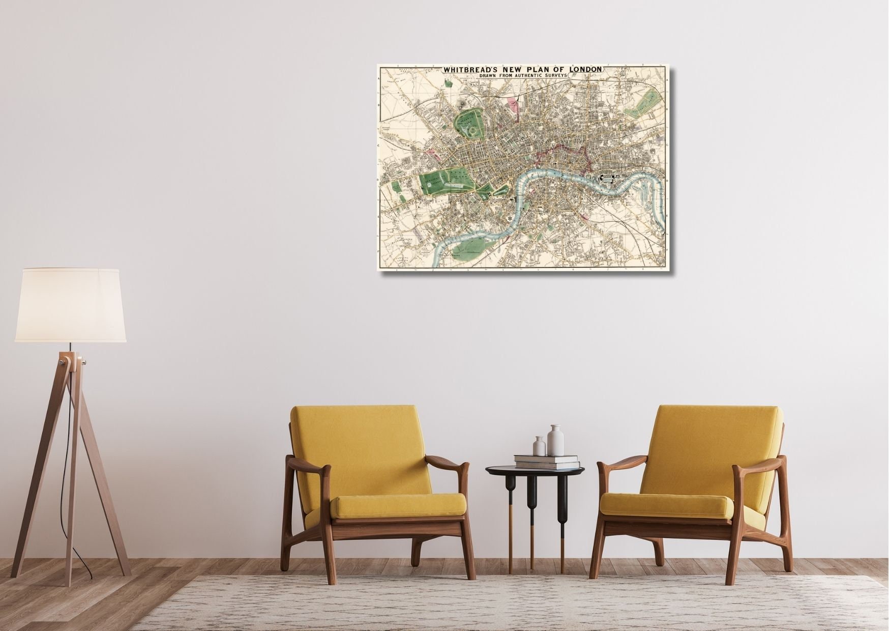 London Map, Whitbread's New Plan of London 1853, London Map Wall Art ...