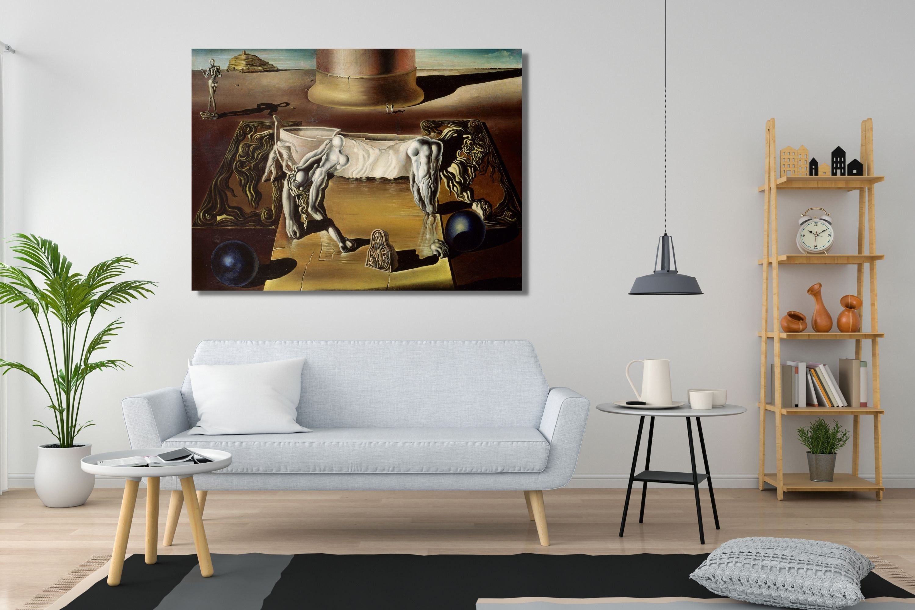 Salvador Dali, Invisible Sleeping Woman, Lion, Horse Painting,salvador ...