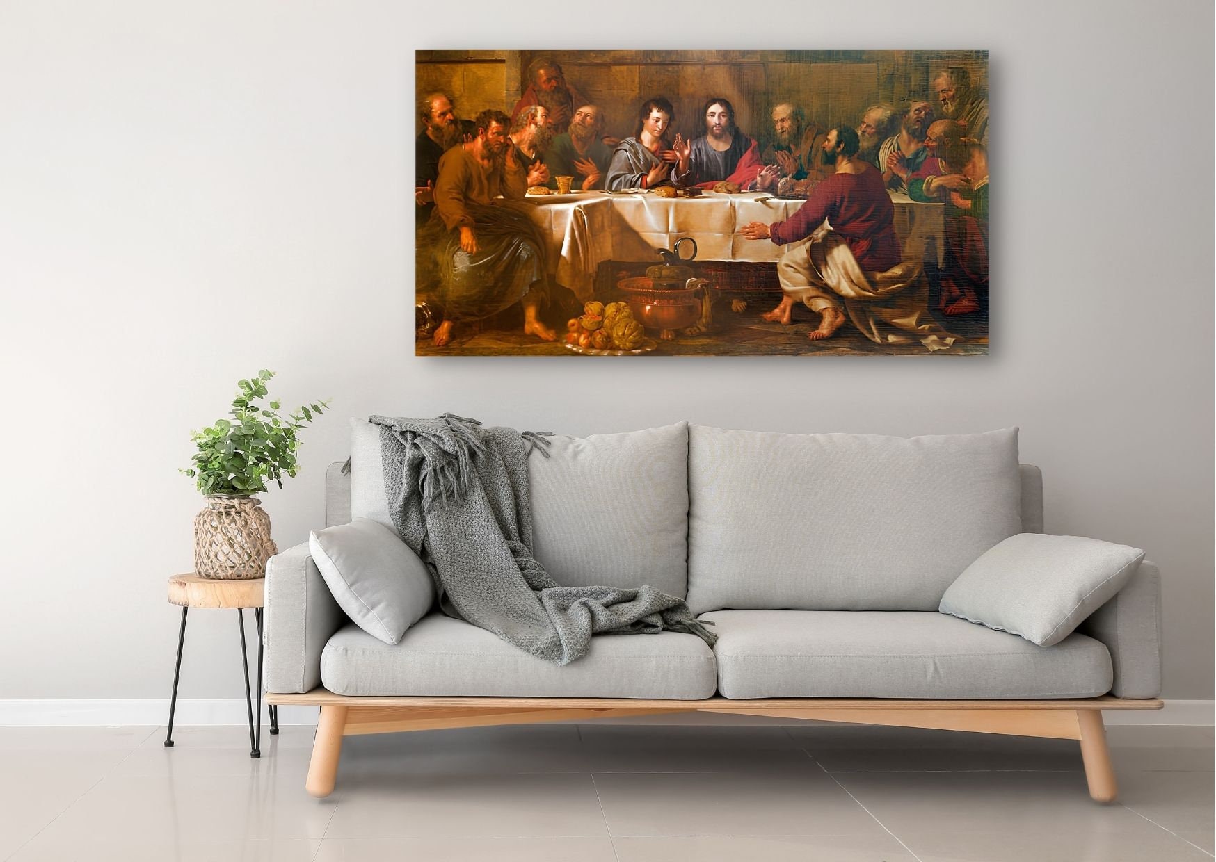 Last Supper Wall Art, Last Supper Wall Decor, Last Supper Artwork, Christian Canvas Art, Jesus ...