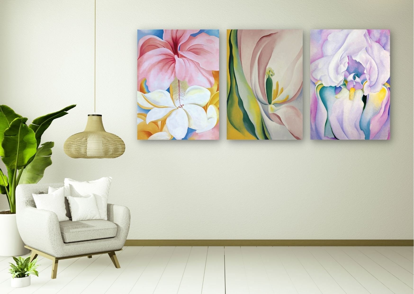 Georgia O'keeffe Set of 3 Print, Georgia O'keeffe Surrealism Painting ...