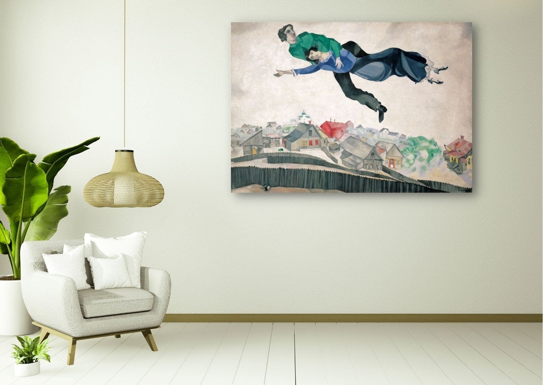 Over the City Marc Chagall Canvas Wall Art, Marc Chagall Art Exhibition ...