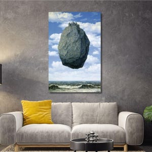 René Magritte Castle of the Pyrenees Wall Art Canvas Print, Surrealist ...