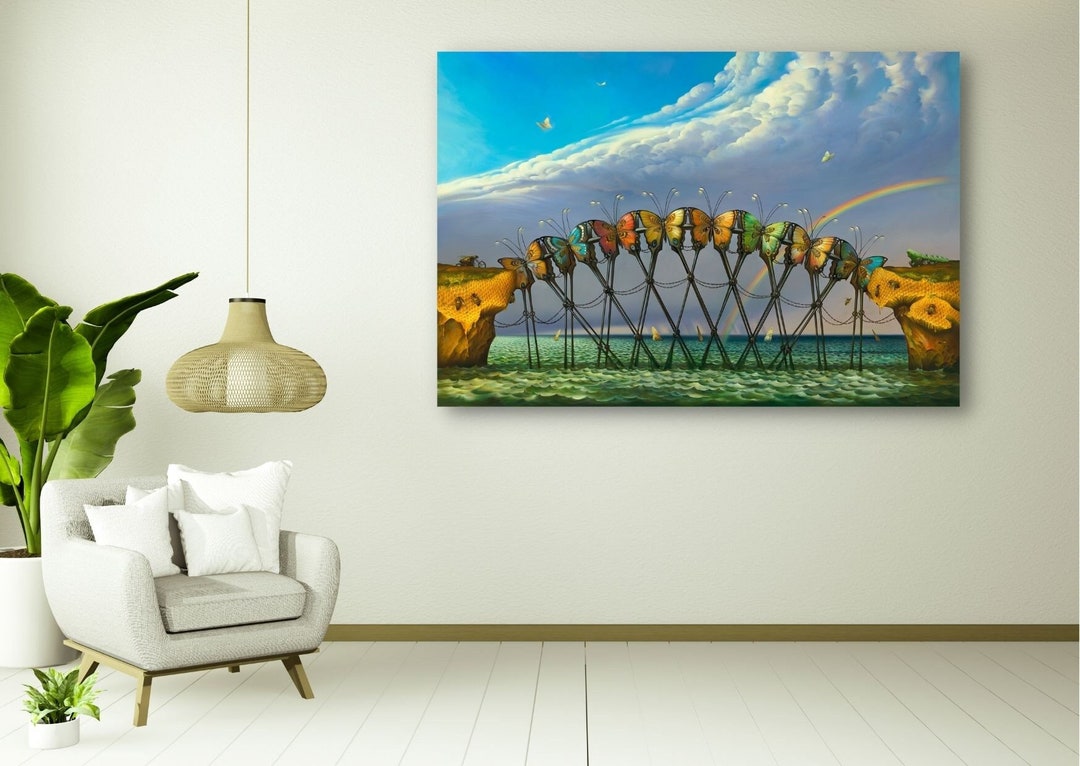 Viladimir Kush WINGED BRIDGE, Vladimir Kush Wall Art Canvas, Vladimir ...