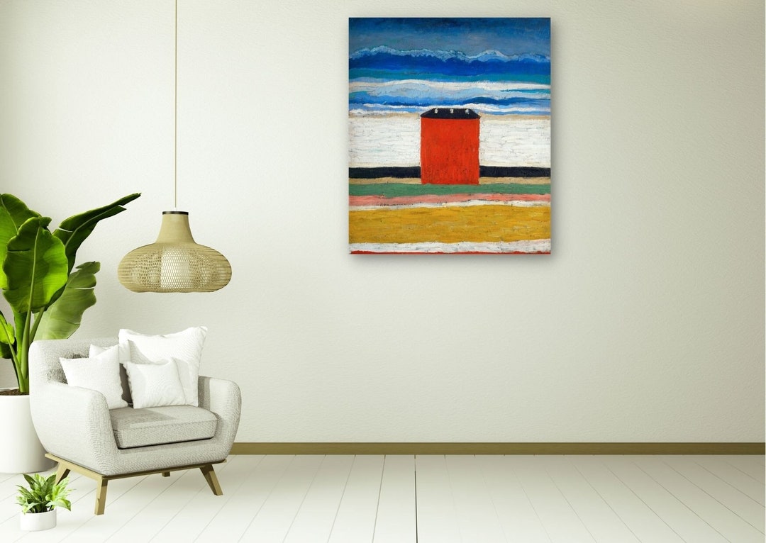Kazimir Malevich Red House Wall Art, Kazimir Malevich Canvas Wall Art ...