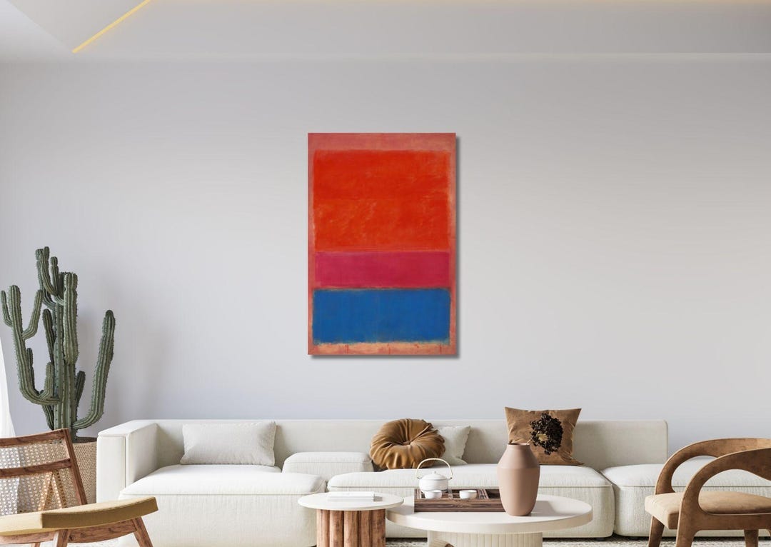 Mark Rothko Royal Red and Blue Canvas Wall Art Print, Abstract, Ready ...