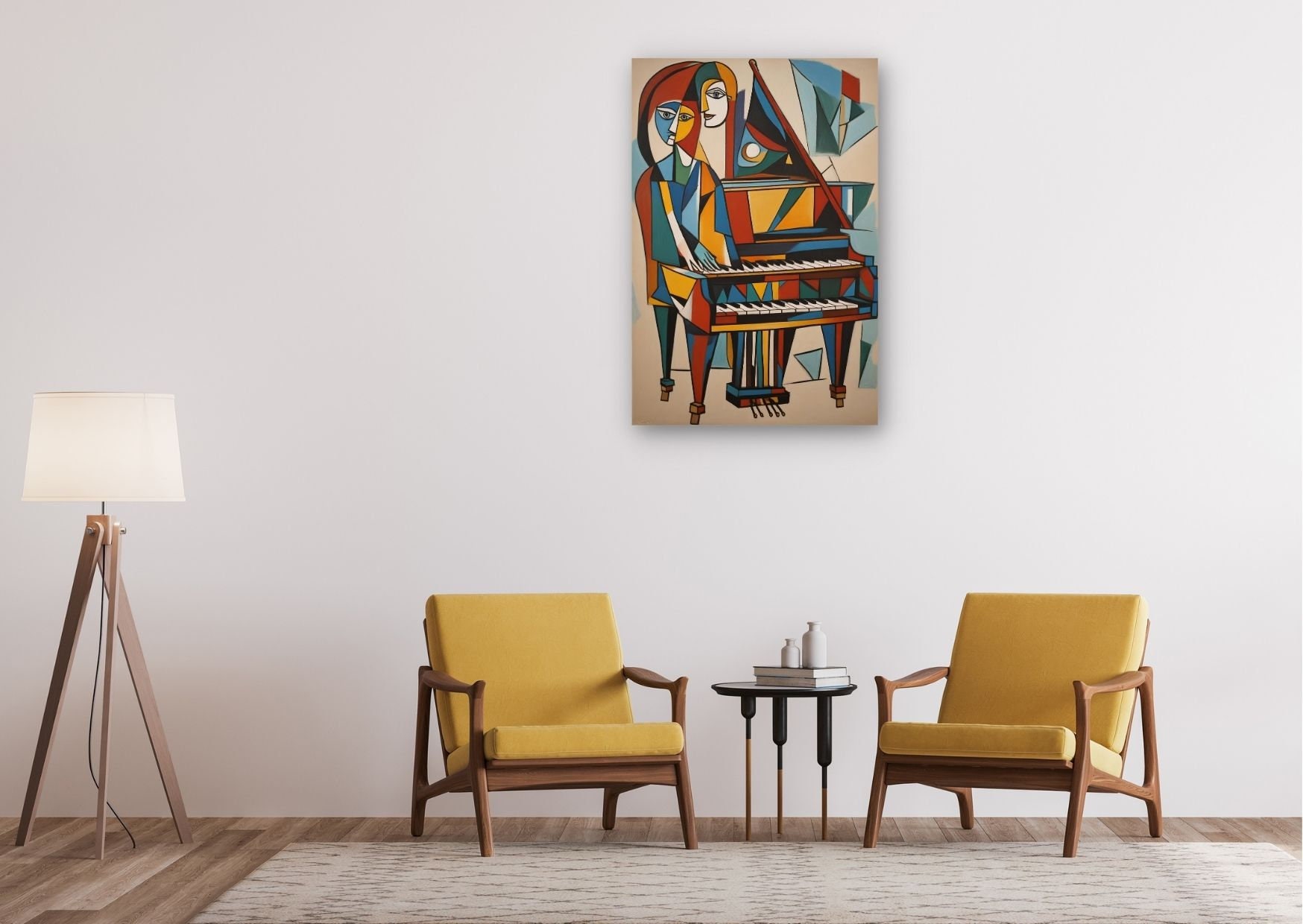 Piano Cubist Picasso Art, Cubist Canvas Poster Wall Art, Pablo Picasso ...