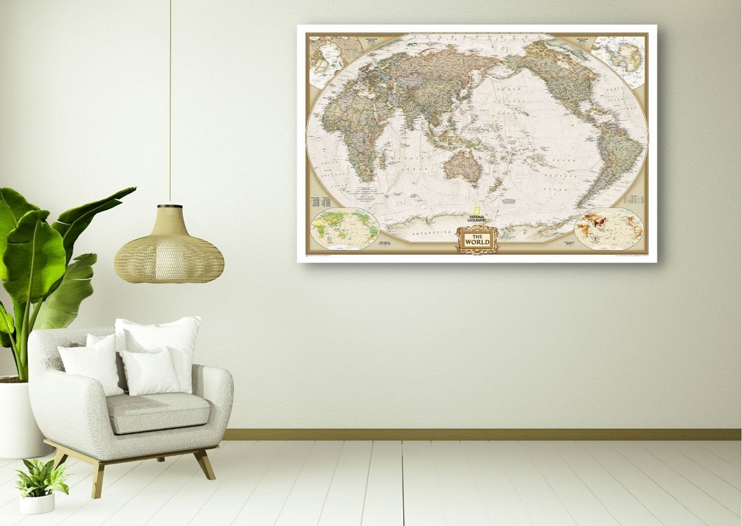 Old World Map 1814, Old World Map Canvas Wall Art, Vintage Old World ...