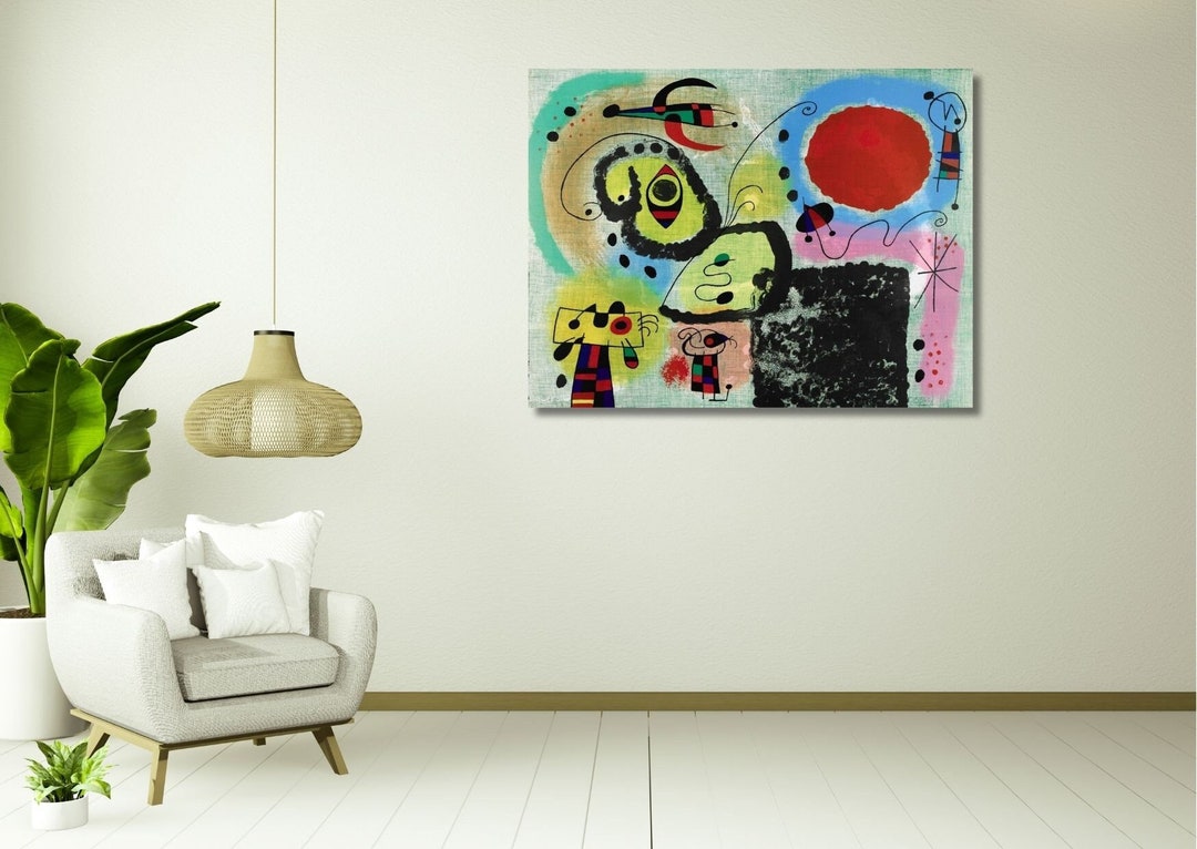 Joan Miró Wall Art, Joan Miro Wall Art Poster Canvas, Joan Miro Wall ...