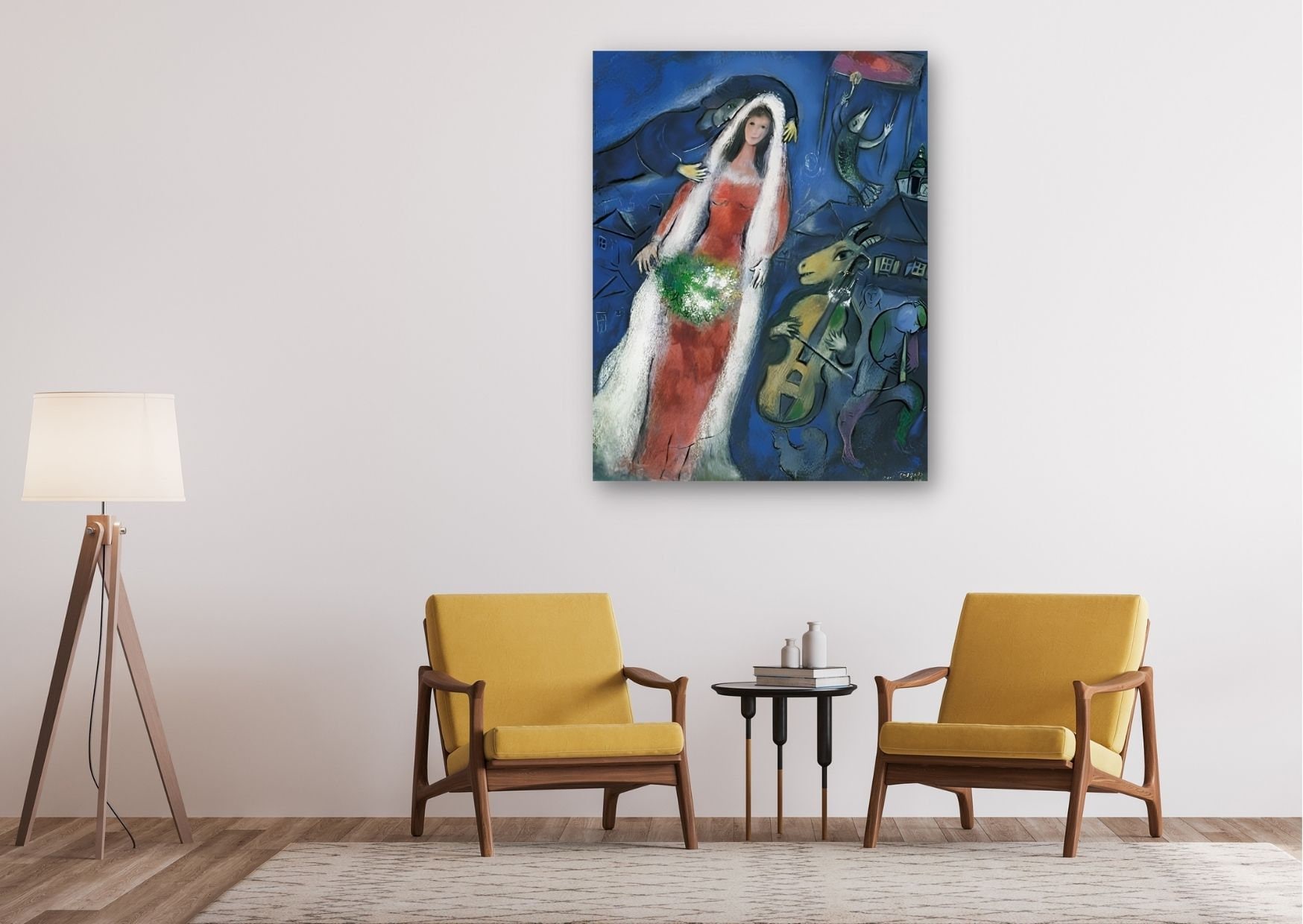 Marc Chagall the Bride, Marc Chagall Canvas Wall Art, Marc Chagall ...