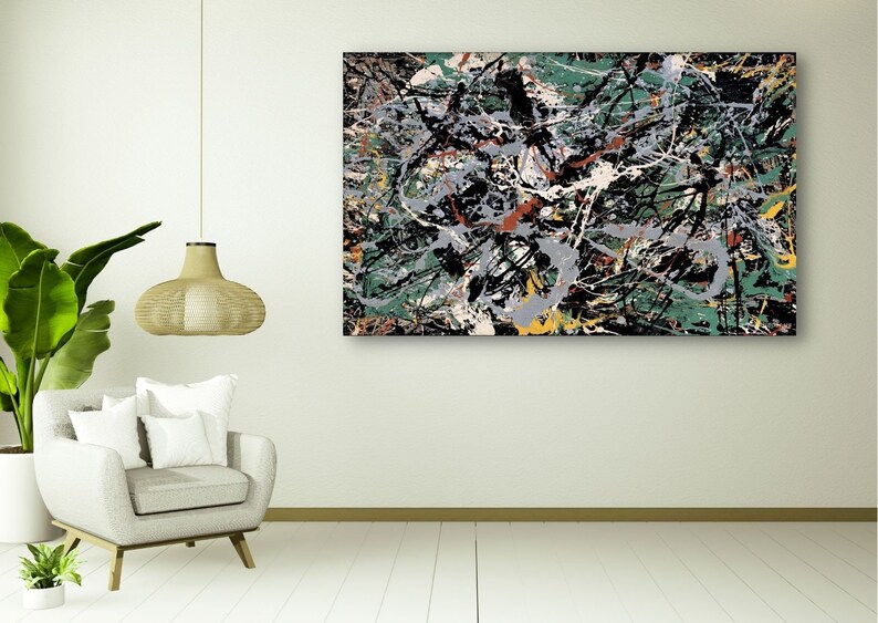 Jackson Pollock Wall Art, Abstract Expressionist Canvas Wall Art ...